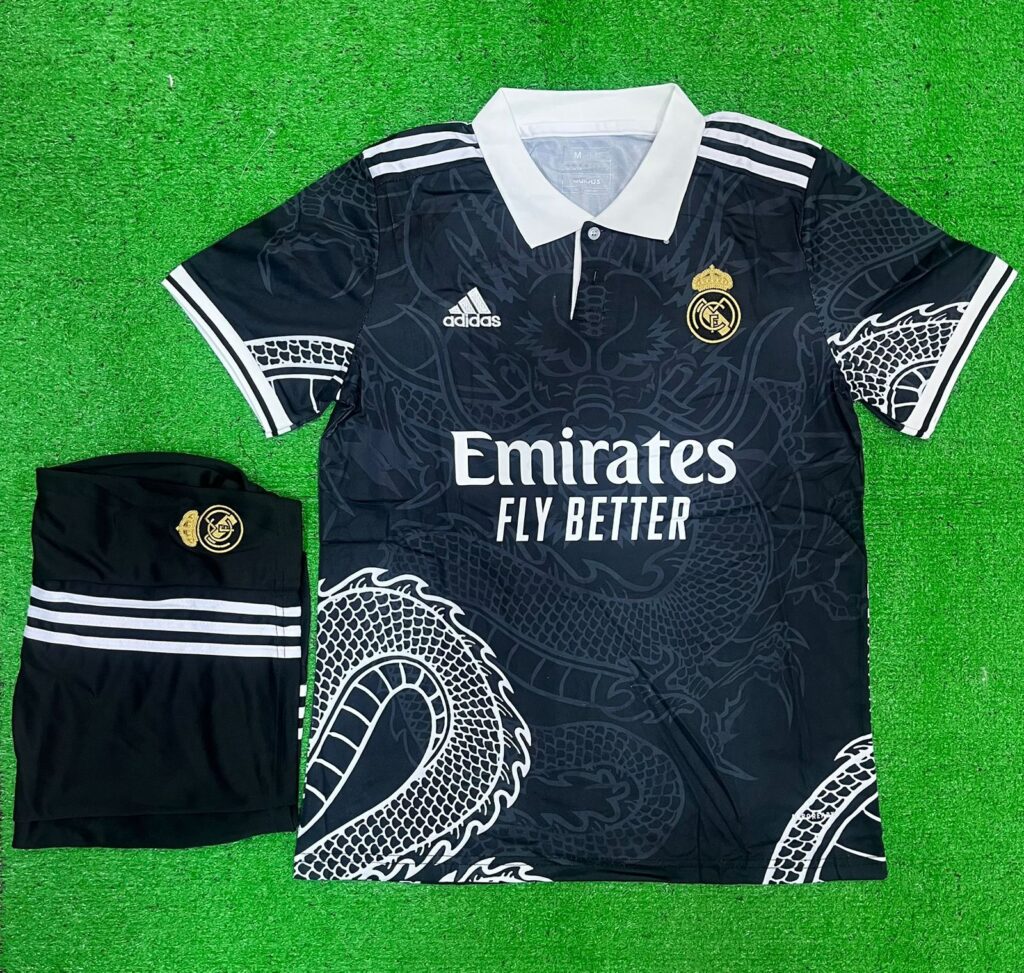 Buy Real Madrid Black Dragon 24 25 Kit With Shorts Now